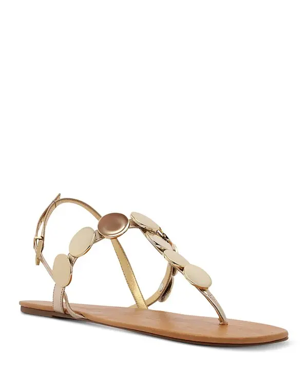 Schutz Acacia T-strap Sandals - Gold