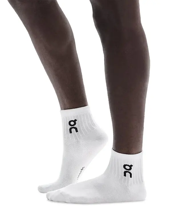 On Mid Logo Socks, Pack Of 3 - White