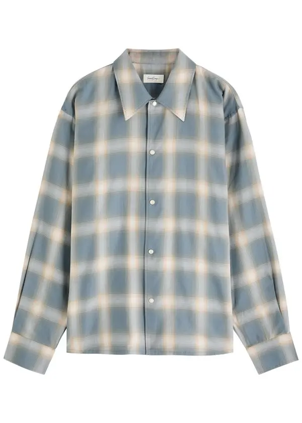 SECOND LAYER Relaxed Long Sleeve Cotton-blend Shirt