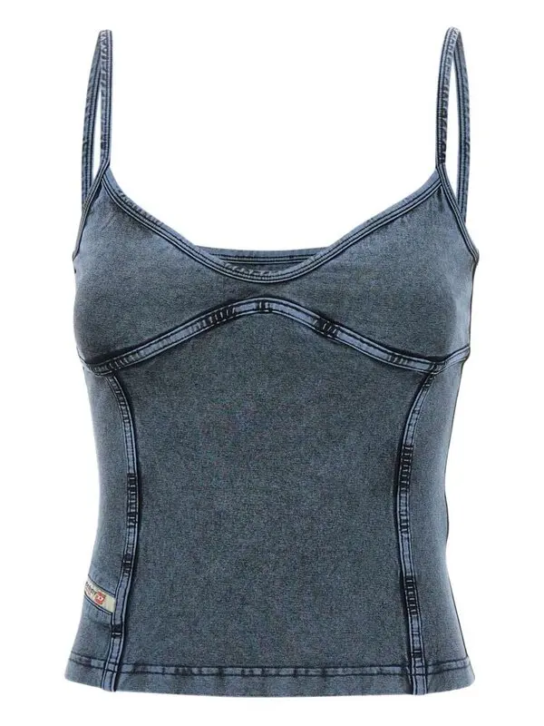 Diesel Denim Corset Top - Blue