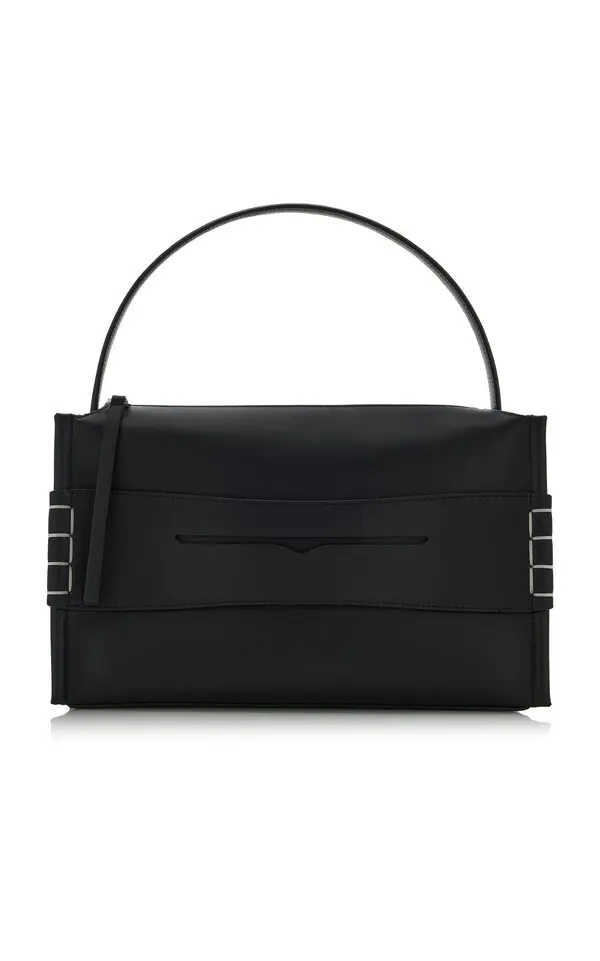 JW Anderson Medium Leather Loafer Bag - Black