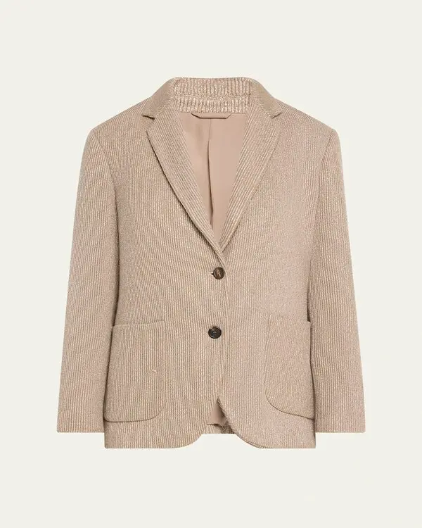 Brunello Cucinelli Two-button English Ribbed Blazer