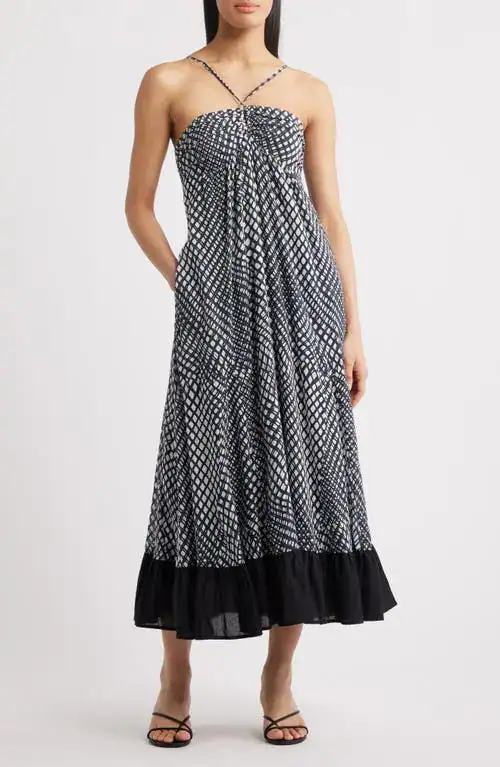 princess polly baby blue dress Du Paradis Aralia Empire Waist Maxi Dress In Black Mesh Print - 60% Off