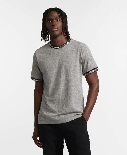 ECKO UNLTD. Database Short Sleeve Knit Tee - Marled Grey