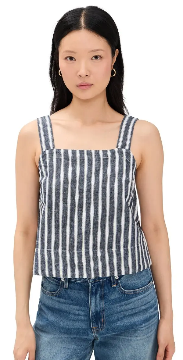 Madewell Square Neck Striped Top - Stripe Twill