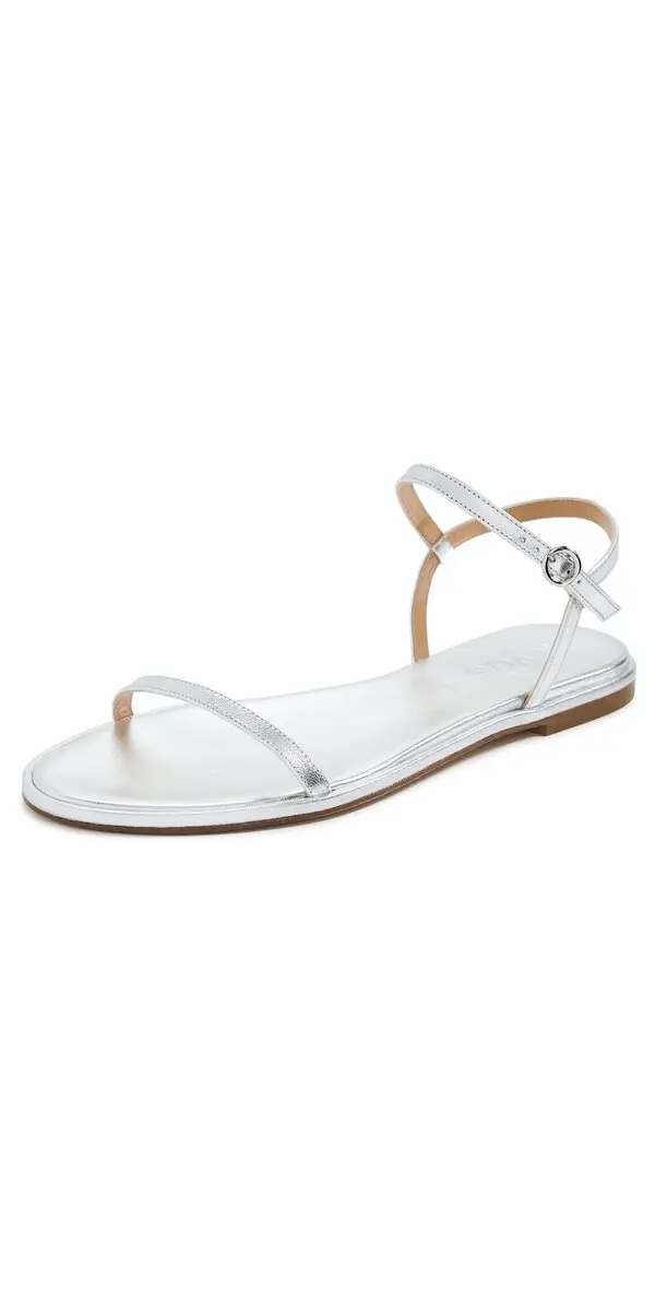 AeydĒ Nettie Leather Sandals - Silver