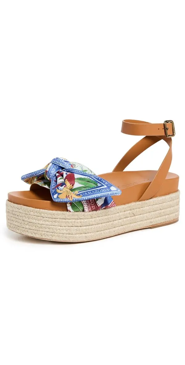 Farm Rio Scarf Flatform Espadrilles