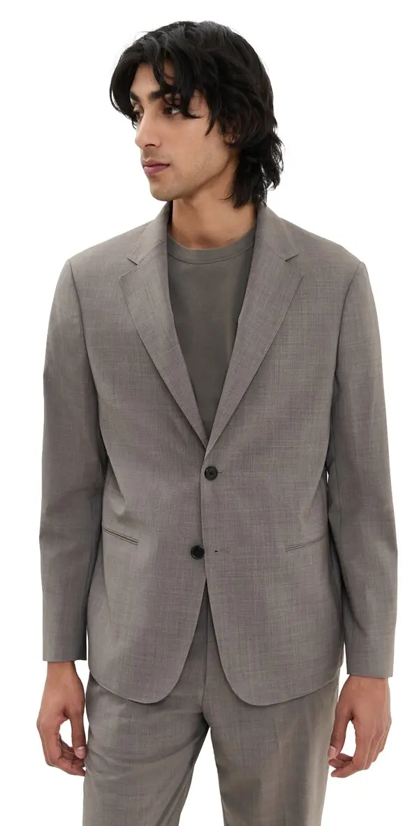 Theory Clinton Travel Jacket - Walnut Melange