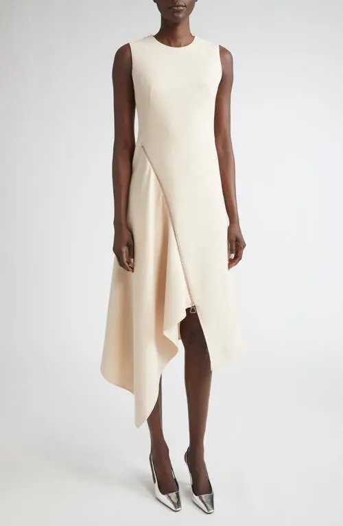 Akris Asymmetric Wool Dress - Seashell