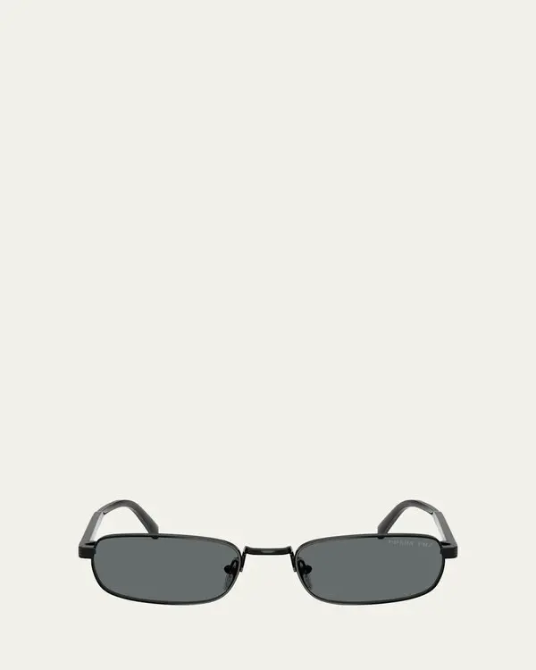 Prada Pr B54s Rectangle Sunglasses - Black