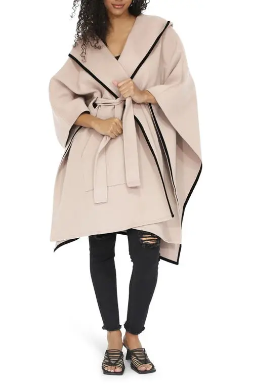 BELLE & BLOOM Wool-blend Hooded Cape