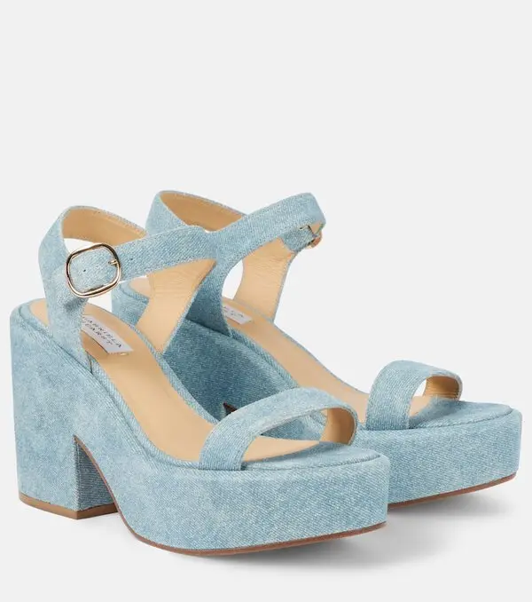 Gabriela Hearst Iman Denim Platform Sandals