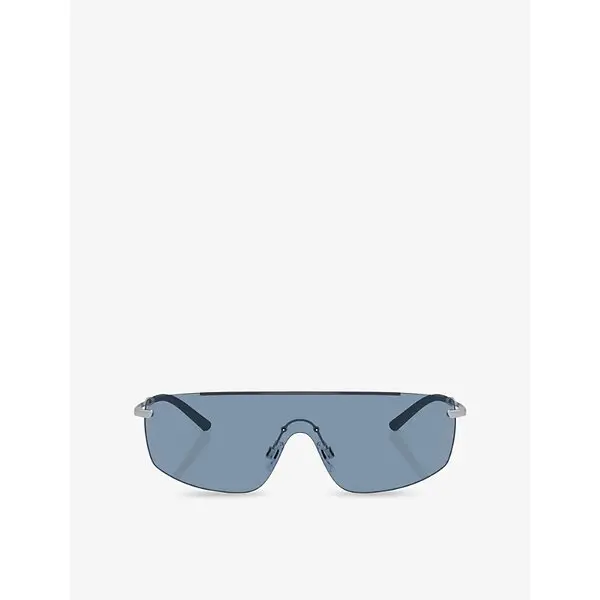 Oliver Spencer Shield-frame Metal Sunglasses - Silver