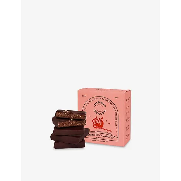 COSMIC DEALER Peanut Butter & Smoked Salt Nut Butter Chocolates Box Of 4 80g