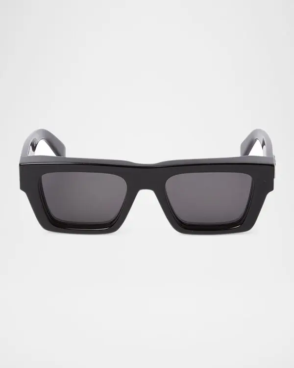 Off-White Oregon Rectangle Sunglasses - Black Dark Grey