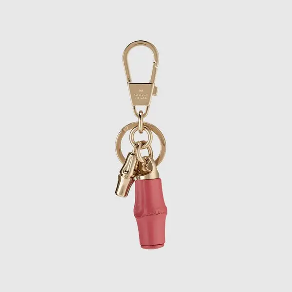 Gucci Keychain With Bamboo Charms - Orange