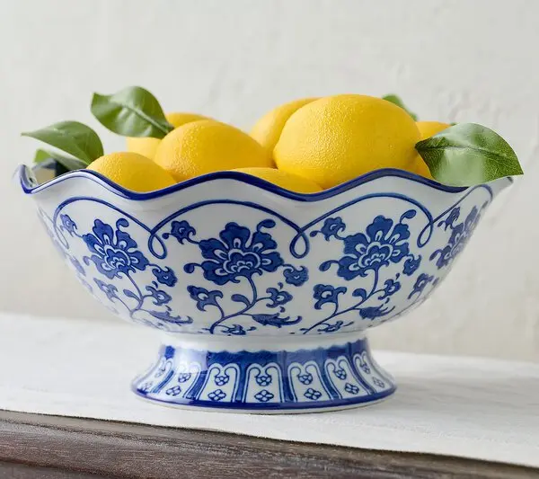 Dennis Basso As Is Hotel Du Cobb 10' Porcelain Serving Bowl - One-color