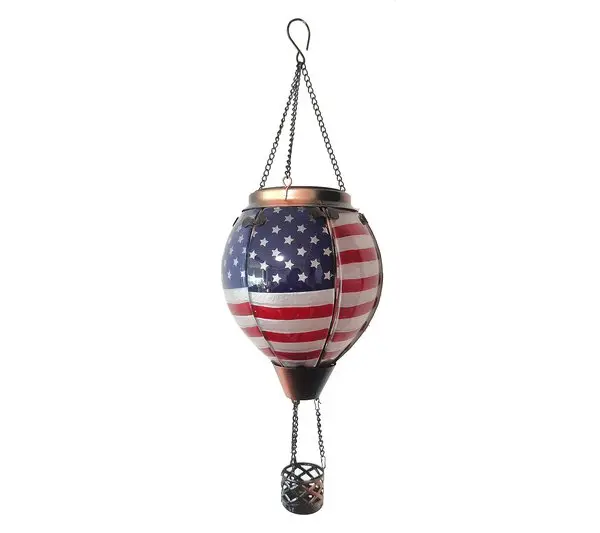 BACKYARD EXPRESSIONS Solar-powered Hot Air Ball Oon Lights