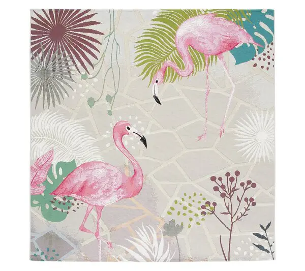 SAFAVIEH Barbados Flamingo Bay 6'-6' X 6'-6' Sq Uare Rug