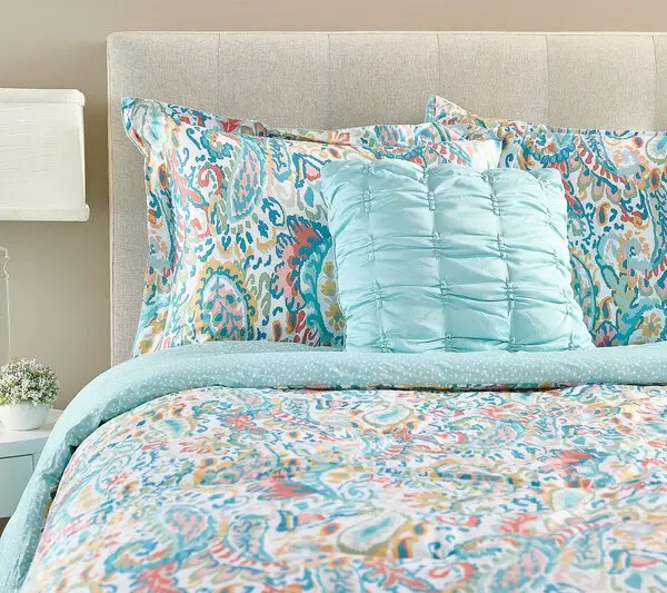 LWYA BY KIM GRAVEL Cotton Paisley Reversible Comforter Set Full Kim Gravel