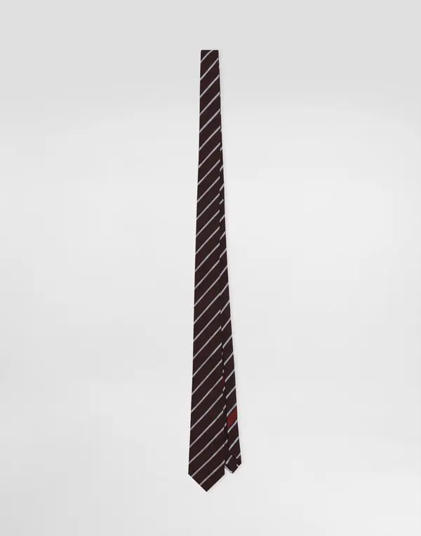 Dolce & Gabbana Jacquard Martini Neck Tie - Multicolor