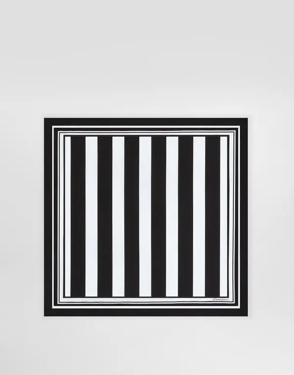 Dolce & Gabbana Striped-print Silk Twill Foulard - Multicolor