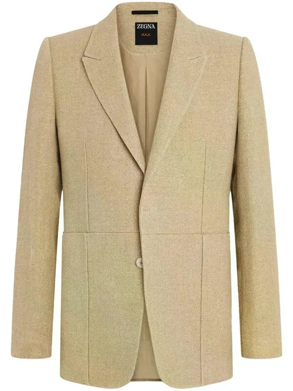 Zegna Mélange Linen Blazer - Neutrals