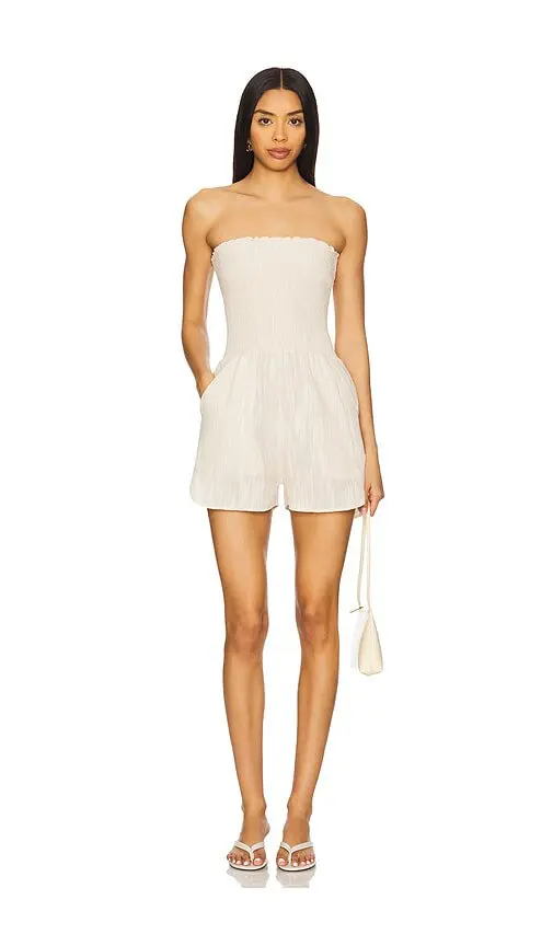 Peixoto Torey Romper - Beige Canvas