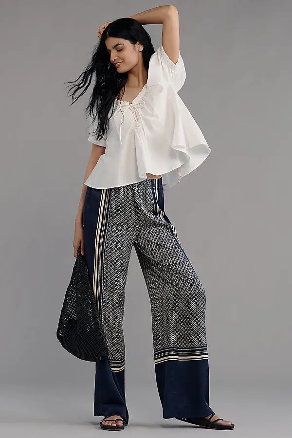Rag & Bone Olivia Printed Wide-leg Pants