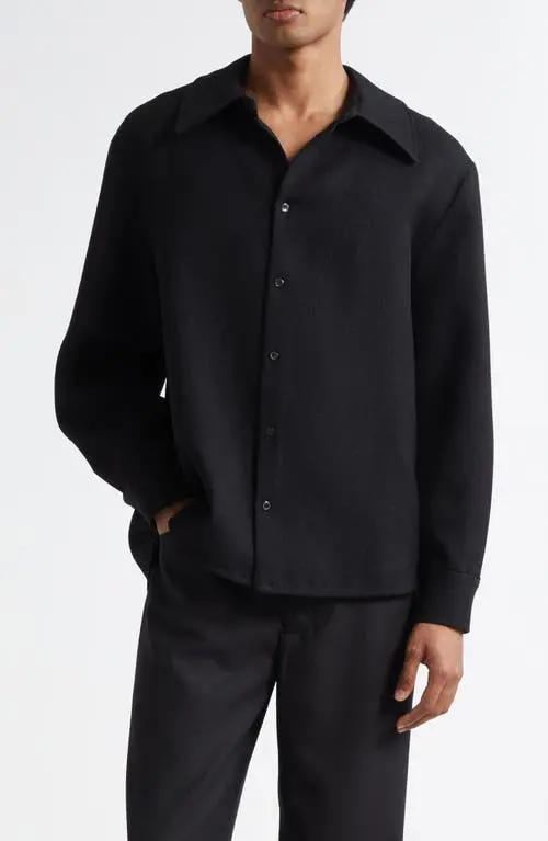 Séfr Wes Virgin Wool Button-up Shirt