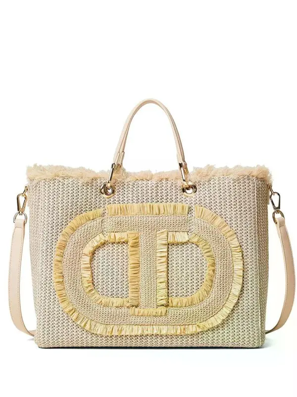 TWINSET Oval T-appliqué Tote