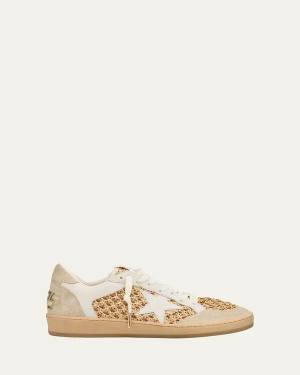 Golden Goose Ball Star Raffia Net Low-top Sneakers