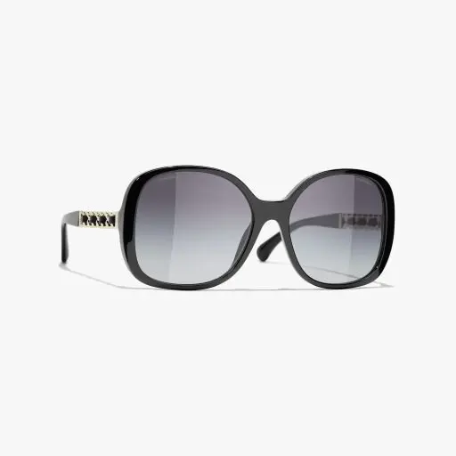 Chanel Square Sunglasses - Black