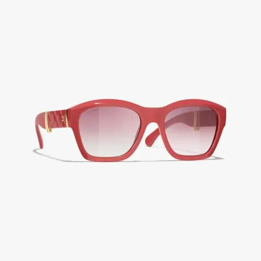 Chanel Square Sunglasses - Coral