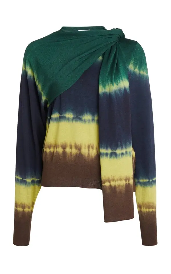 FERRAGAMO Tie-dye Effect Virgin Wool Sweater - Multi