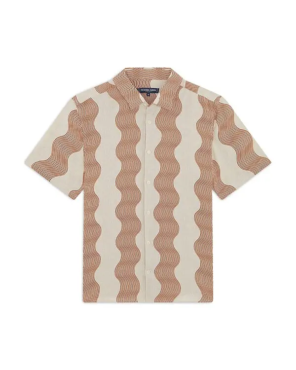 Frescobol Carioca Frescobol Carcioca Relaxed Fit Castro Duo Cabana Stripe Shirt - Ecru Sienna