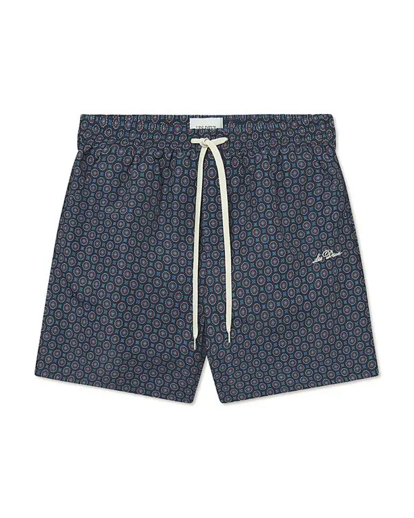 LES DEUX Stan Ornament Printed 5.9" Swim Shorts