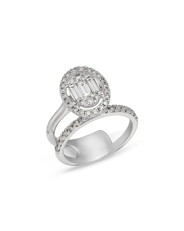 Bloomingdale'S 14k Gold Diamond Oval Mosaic Ring, 1.0 Tcw