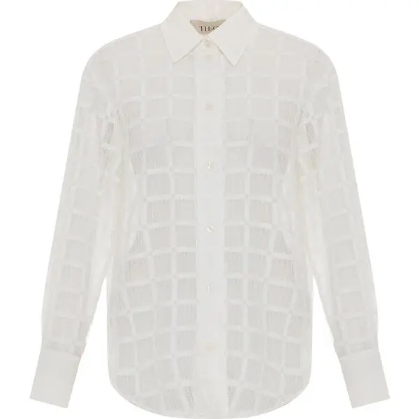 THEO THE LABEL Atropos Lace Banker Shirt