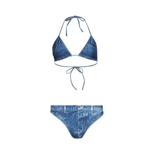 Balenciaga Tompe L'oeil Bikini - Blue