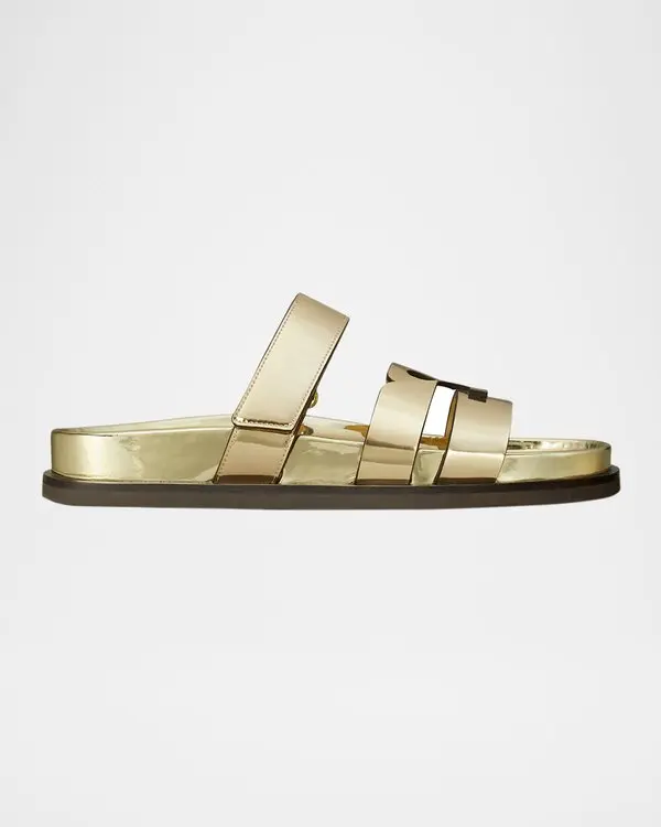 Tory Burch Ines Sport Slide Sandals - Spark Gold