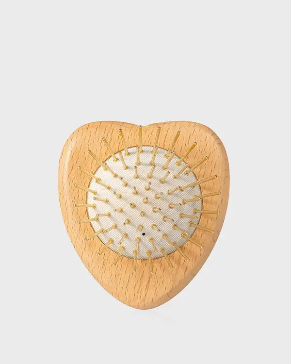 SNOW FOX Gua Sha Hair And Scalp Brush Love Heart Wooden Edition