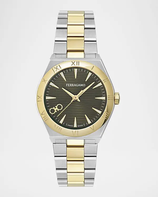 FERRAGAMO Vega Upper East Two-tone Bracelet Watch - Two Tone