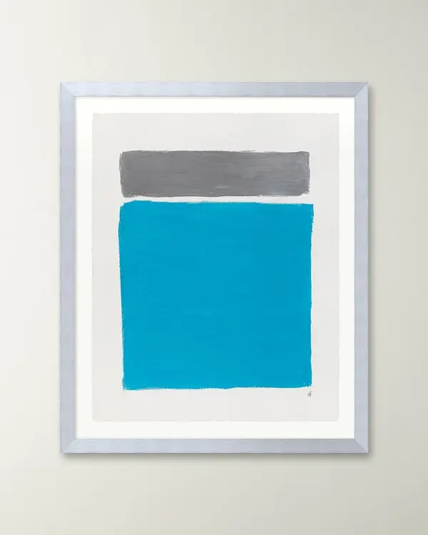 RFA FINE ART Platinum Sky 4" Framed Acrylic Painting Deborah Fine