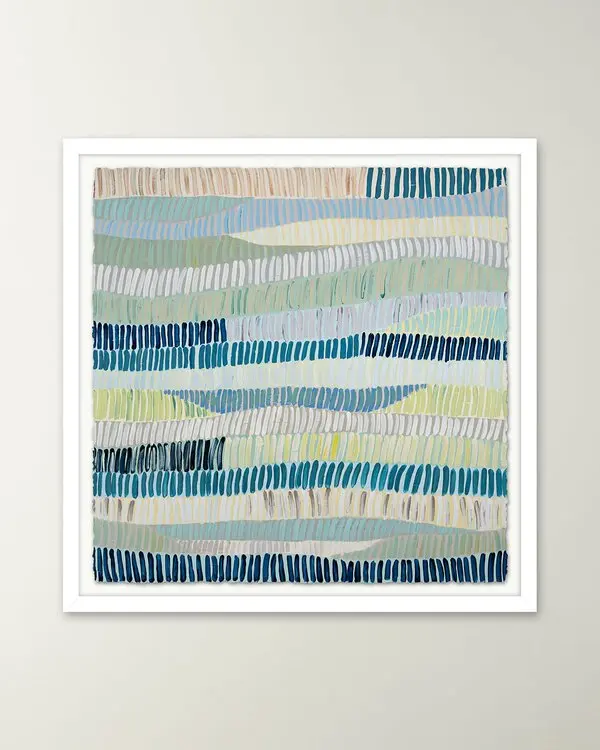 RFA FINE ART Blue Fence 1" Framed Giclee H. Scott