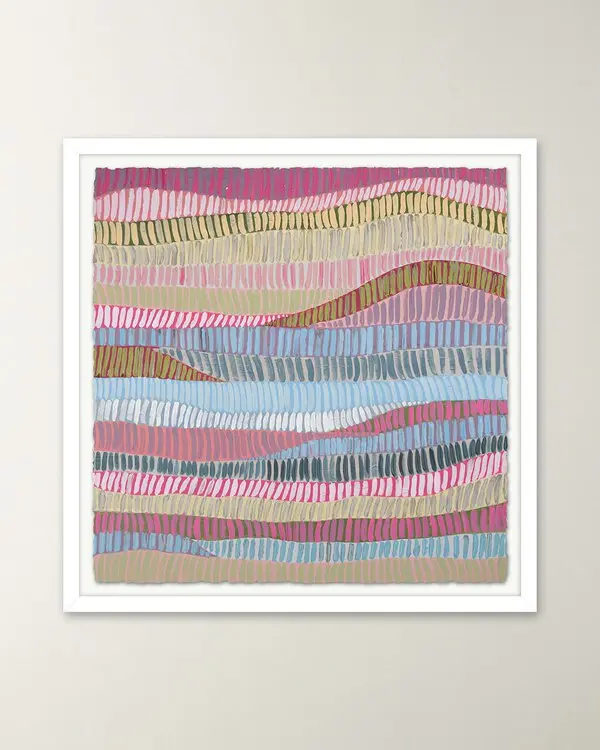 RFA FINE ART Pink Fence 1" Framed Giclee On Paper H. Scott