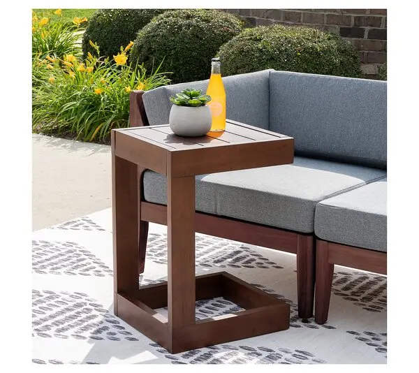 LINON Home Summerlyn C Table Walnut