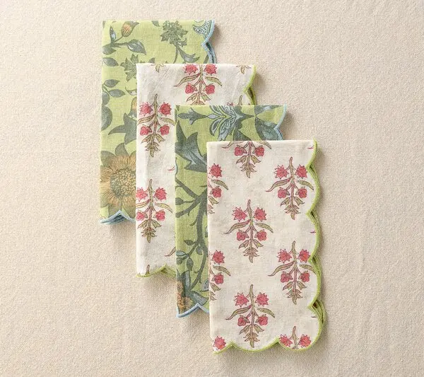 COZY COTTAGE BY LIZ MARIE Set Of 4 Napkins