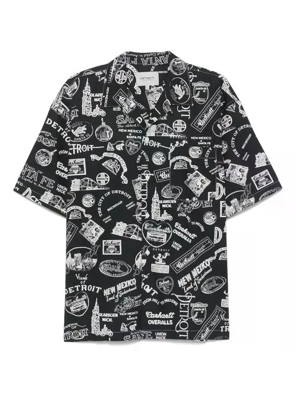 Carhartt Work In Progress State Souvenir Shirt - Black