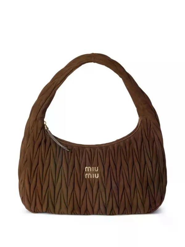Miu Miu Wander Matelassé Shoulder Bag - Brown